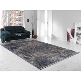 Gallery M branded by Musterring Teppich &raquo;MODENA&laquo; rechteckig 8 mm H&ouml;he Kurzflor, Wohnzimmer, Vintage grau Polyester B : 80cm 1 Stk., 8mm, L: 150cm
