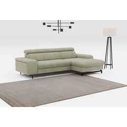 COTTA Ecksofa &raquo;Emma L-Form, B: 267 cm&laquo; mit Kopfteilverstellung, optional Schlaffunktion & Bettkasten gr&uuml;n B/H/T: 267cm x 97cm x 165cm, Struktur weich,