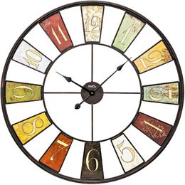 AMS Unisex AMS Wanduhr &raquo;W9488&laquo; Quarzuhr,Wohnzimmer,Esszimmer,K&uuml;che,Arbeitszimmer,B&uuml;ro,Flur schwarz B/H/L: 6cm