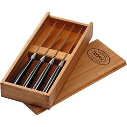 R&ouml;sle R&Ouml;SLE Steakmesser 4 Steakmesser mit Klinge aus Klingenspezialstahl, inkl. Holzbox silber Klingenstahl 4 Stk.