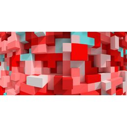 ARCHITECTS PAPER Fototapete &raquo;3D Cubes Red&laquo; Vlies, Wand, Schr&auml;ge bunt Vlies B/L: 5m x 2,5m