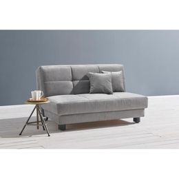 ell+ell ell + ell Schlafsofa &raquo;Tilda&laquo; Breite 145 cm, inkl. 2 Zierkissen grau 100% Polyester B/H/T: 145cm x 90cm x 100cm, Flachgewebe, Gel-Sandwichpolster,mit 