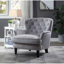 ATLANTIC HOME COLLECTION OTTO home Sessel &raquo;Leo&laquo; mit Taschenfederkern grau Samtvelours, B/H/T: 85cm x 88cm x 90cm