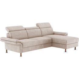 OTTO home Ecksofa &raquo;Calypso L-Form&laquo; mit motorischen Funktionen im Sofa und Recamiere beige 100% Polyester B/H/T: 260cm x 85cm x 172cm, Flachgewebe, 