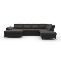 Sit & More sit&more Wohnlandschaft &raquo;Cabrio U-Form, B: 359 cm, mit Sitztiefen-, Arm- & Kopfteilverstellung&laquo; 3 Nierenkissen, Federkern, optional Schlaffunktion und