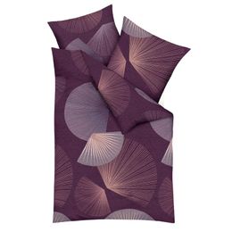 Kaeppel Bettw&auml;sche &raquo;Koya&laquo; 2 Stk. Hergestellt aus GOTS-zertifizierter Bio-Baumwolle lila Mako-Satin, Obermaterial: 100% Baumwolle B/L: 135cm x 200cm, 1 Stk., 1