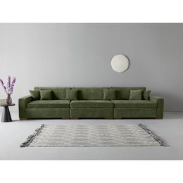 Home Affaire 3-Sitzer &raquo;Skara XXL&laquo; Lounge-Sofa XXL mit Federkern-Polsterung, in vielen Bezugsvarianten gr&uuml;n 100% Polyester B/H/T: 400cm x 86cm x 130cm,