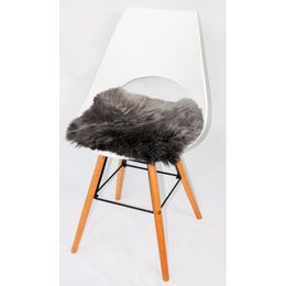 Heitmann Felle Stuhlkissen &raquo;Lamm, Sitzauflage eckig&laquo; 44x44 cm, echtes Lammfell, waschbar, auch als 2er oder 4er Set grau Lammfell B/L: 44cm x 44cm, 2 Stk.