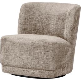 Woood Drehsessel &raquo;Atty mit struktur-Velvetbezug und Drehmechanismus B 74 x T 65 x H 75cm&laquo; Sehr hohe Verschlei&szlig;festigkeit, montiert geliefert, 