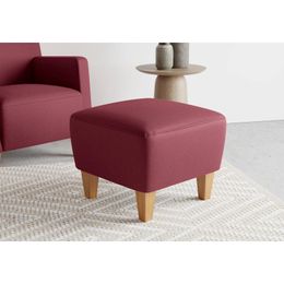 Sit & More sit&more Polsterhocker &raquo;Bosse&laquo; rot B/H/T: 56cm x 46cm, Luxus-Microfaser Florence