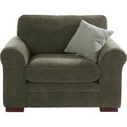 Home Affaire Sessel &raquo;Broughton&laquo; weiche Polsterung, passend zur Serie "Broughton", in 3 Bezugsarten gr&uuml;n 100% Polyester Samtoptik, B/H/T: 128cm x 93cm 