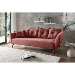 Home Affaire 3-Sitzer &raquo;Baggio Breite 236 cm, modernes Sofa, hoher Fu&szlig;, bequem&laquo; schwarze Metallf&uuml;&szlig;e 100% Polyester B/H/T: 236cm x 94cm x 103cm, Velours