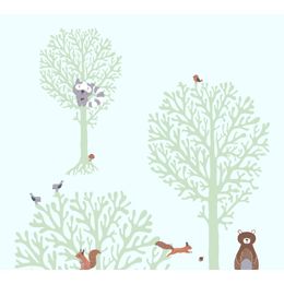 A.S. Cr&eacute;ation Vliestapete &raquo;Little Love&laquo; Motiv abstrakt naturalistisch glatt Kindertapete Tapete Wald Tapeten Kinderzimmer Schlafzimmer Design B&uuml;ro gr&uuml;n Vlies B/L: 