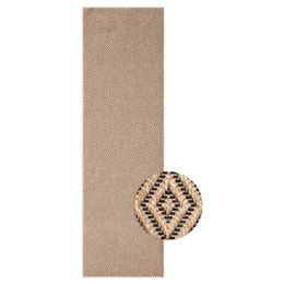 MERINOS Teppich &raquo;Kenzy&laquo; rechteckig 10 mm H&ouml;he robuster In- und Outdoor Teppich im nat&uuml;rlichen Jute-Look, wetterfest beige Polypropylen B : 80cm 1 Stk.
