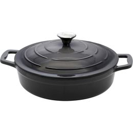ELO Servierpfanne &raquo;Gusseisen Servierpfanne &Oslash; 28 cm&laquo; Gusseisen Br&auml;ter inkl. Deckel, 1 tlg. Deckel mit Rillen f&uuml;r zarte Gerichte schwarz &Oslash; 28cm + H&ouml;he 9,5cm