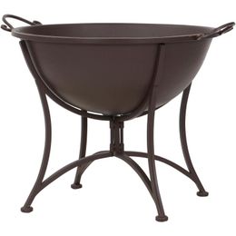 siena GARDEN Feuerschale &raquo;Antik&laquo; Metall braun, klappbarer Fu&szlig; braun Metall Einheitsgr&ouml;&szlig;e