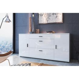 OTTO home Kommode &raquo;Henley&laquo; Breite ca. 180 cm wei&szlig; Holzwerkstoff B/H/T: 180cm x 86,3cm x 43,5cm, 3 Stk., 2 Stk.