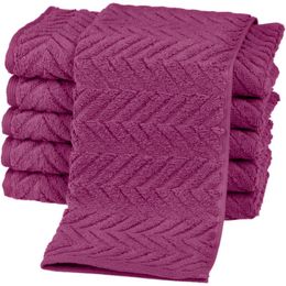 Ross Gaestehandtuecher &raquo;Sensual 9001&laquo; 100% Baumwolle pink Frottier, Obermaterial: 100% Baumwolle B/L: 30cmx50cm, 6 Stk., Frottier