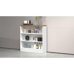 KOCHSTATION K&uuml;chenregal &raquo;Sole,Regal,Standregal,K&uuml;chenregal,Ablageregal&laquo; Kombinierbar mit K&uuml;cheninsel Serie Sole wei&szlig; B/H/T: 90cm x 90cm x 25cm, 3 Stk.