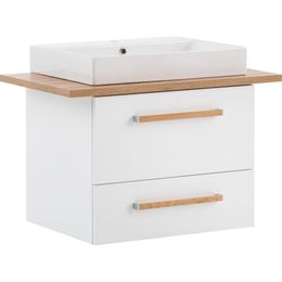 Schildmeyer Waschtisch &raquo;Duo, Waschtisch, melaminharzbeschichtet, Made in Germany, B: 80 cm&laquo; Solide Verarbeitung - Dieses Produkt ist in Deutschland gefertigt wei&szlig;