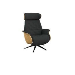 FLEXLUX Relaxsessel &raquo;Volden elektrischer Funktionsessel&laquo; Gr&ouml;&szlig;e M, R&uuml;cken & Fu&szlig;teil elektrisch, Akku, Arml. Eiche, Fu&szlig; Alu grau 100% Polyester Chenille