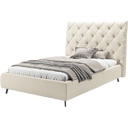 Home Affaire Polsterbett &raquo;Maxime, in 4 Breiten bis 200cm, auch in Leder&laquo; Kopfteilh&ouml;he 143 cm, belastbar bis 280 kg, auch in &Uuml;berl&auml;nge 220cm beige 96% 