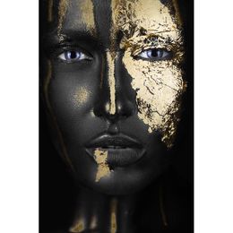 queence Acrylglasbild &raquo;Anuket&laquo; Bilder von Frauen Fashion Frau Gem&auml;lde Magazincover Mode Modern 1 Stk. tlg. von Hand eingearbeitete Blattgold 