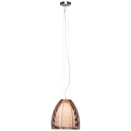Brilliant Pendelleuchte &raquo;Relax&laquo; E27 1 Stk. H&auml;ngelampe 30cm bronze/chrom braun 1, &Oslash; 30cm H: 130cm, 1 Stk.