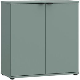 FORTE Kommode &raquo;Ganymede&laquo; Kommode, Stauraum, Metallgriffe, 4 Dekore, Breite 80,1cm gr&uuml;n Holzwerkstoff B/H/T: 80,1cm x 82,3cm x 34,1cm, 2 Stk.