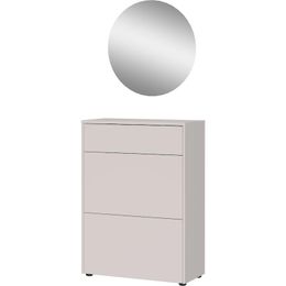 Germania Garderoben-Set &raquo;GW-Binetto&laquo; 2 Stk. tlg. Glas, Holzwerkstoff, Kunststoff B/H/T: 70cmcm x 200cmcm x 34cmcm