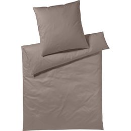 Yes For Bed Bettw&auml;sche &raquo;Pure & Simple Uni in Gr. 135x200, 155x220 oder 200x200 cm&laquo; 3 Stk. Bettw&auml;sche aus Baumwolle, zeitlose Bettw&auml;sche mit seidigem 