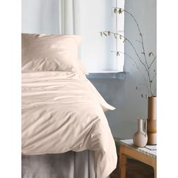 Irisette Bettw&auml;sche &raquo;Premium Satin Bettw&auml;sche Paris&laquo; 3 hochwertige Uni Premium Bettw&auml;sche mit Rei&szlig;verschluss, 100% Baumwolle beige Mako-Satin, Obermaterial: 