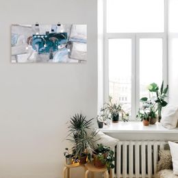 Artland Wandbild &raquo;Abstrakte blaue Kreise&laquo; Gegenstandslos 1 Stk. tlg. als Alubild, Leinwandbild, Poster in verschied. Gr&ouml;&szlig;en blau B/H/T: 60cm x 30cm, Poster 