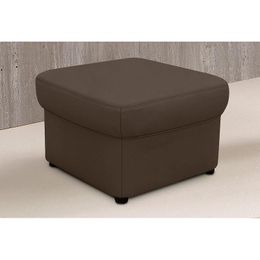 DOMO collection Hocker &raquo;Papenburg elegant und zeitlos, B/T 57/57cm&laquo; in gro&szlig;er Farbvielfalt braun Luxus-Microfaser (100% Polyester);Struktur ( 90% 