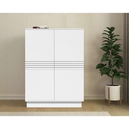 OTTO home Highboard &raquo;Angers&laquo; Kommode, Midischrank mit Push-to-open, 2 Einlegeb&ouml;den, Breite 90 cm Holzwerkstoff, MDF B/H/T: 90cm x 120cm x 38cm, 2 Stk.