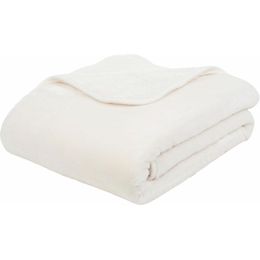 G&ouml;zze Wohndecke &raquo;Premium Cashmere Feeling&laquo; mit premium Cashmere Feeling, Kuscheldecke wei&szlig; Polyester B/L: 220cm x 240cm