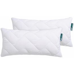 f.a.n. fan Microfaserkissen &raquo;Hollofil Active m. MF-Bezug&laquo; 2 Stk. tlg. volles Temperatur- und Feuchtigkeitsmanagement wei&szlig; Bezug: 100% Polyester B/H/L: 40cm x