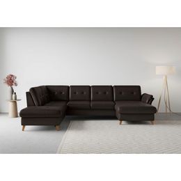 Sit & More sit&more Wohnlandschaft &raquo;G&ouml;teborg&laquo; inkl. Sitztiefenverstellung, wahlweise mit Bettfunktion & Bettkasten braun B/H/T: 327cm x 90cm x 226cm, Luxus-