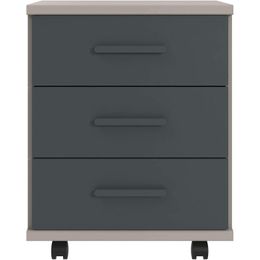 wimex Rollcontainer &raquo;Bahamas, Rollwagen auf Kunststoffrollen, inkl. 3 Schubladen&laquo; grau Holzwerkstoff B/H/T: 46cm x 58cm x 40cm