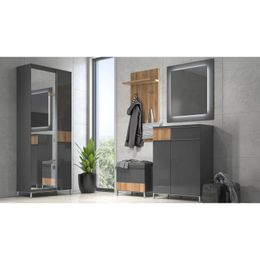 OTTO home Wandspiegel &raquo;Onyx&laquo; UV lackiert f&uuml;r besondere Farbbrillianz grau Glas, Holzwerkstoff B/H/T: 76cm x 82,2cm x 3,1cm