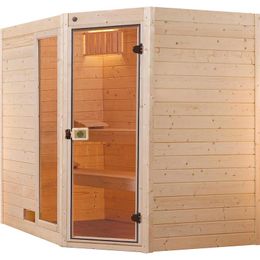 Weka Sauna &raquo;Valida&laquo; Set, 9 kW-Ofen mit integrierter Steuerung beige Saunaofen, integrierte Steuerung, 9 kW
