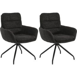 Home Affaire Esszimmerstuhl &raquo;Taragona&laquo; (Set) 2 Stk.mit unterschiedlichen Beingestellen, Holz oder Metall grau Metall B/H/T: 88cm x 63cm, 2 Stk., 2er 