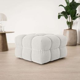 s.Oliver Polsterhocker &raquo;COBBO Sitzhocker Bubble-Optik, Ma&szlig;e B/T/H: 80/80/48 cm&laquo; passend zum Sofa, moderne Steppung und hoher Sitzkomfort beige 100% 