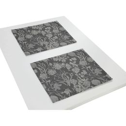 Adam Platzset &raquo;Flower Cuv&eacute;e&laquo; gr&uuml;n Obermaterial: 100% Baumwolle B/L: 30cm x 40cm, 2 Stk., Bio-Baumwolle, eckig