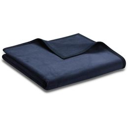 Biederlack Wohndecke &raquo;Unicolour&laquo; in vielen Farben blau Baumwolle, Polyacryl, Polyester B/L: 150cm x 200cm