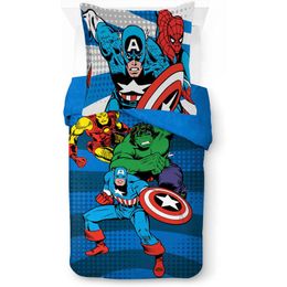 MARVEL Kinderbettw&auml;sche &raquo;Avengers Good Guys&laquo; 2 100% Baumwolle Linon, Obermaterial: 100% Baumwolle B/L: 135cm x 200cm, 1 Stk., 1 Stk., Linon, B/L: 80cm