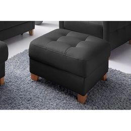 exxpo - sofa fashion Hocker &raquo;Elio bequemer Sitzkomfort und aufwendiger Detailverarbeitung&laquo; mit Staufach unter der Sitzfl&auml;che schwarz Luxus-Kunstleder;