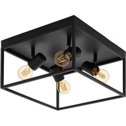 Eglo Deckenleuchte &raquo;SILENTINA&laquo; E27 1 Stk. Wand-/Deckenleuchte, schwarz, Leuchtmittel exkl. schwarz 4, H: 21cm, 1 Stk.