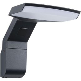 Paulmann LED Au&szlig;en-Wandleuchte &raquo;Zenera 230V 3000K anthrazit&laquo; Warmwei&szlig; seewasserresistent grau 1, H: 14,9cm