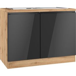 KOCHSTATION Sp&uuml;lenschrank &raquo;KS-Virginia,neu in verbesserter Ausf&uuml;hrung&laquo; Stauraum, Softclose, ohne Armatur, Breite 110 cm, inklusive Einbausp&uuml;le, Soft-